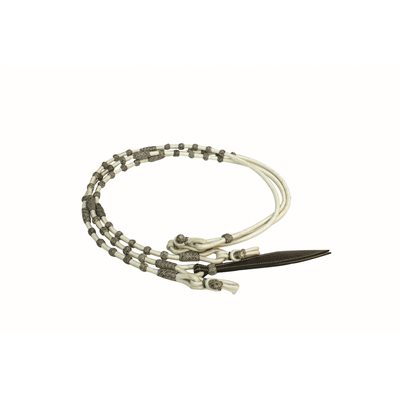 ROMAL NYLON REINS WHITE / BROWN